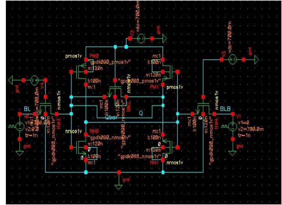 -7: schematic of 7t sram cell