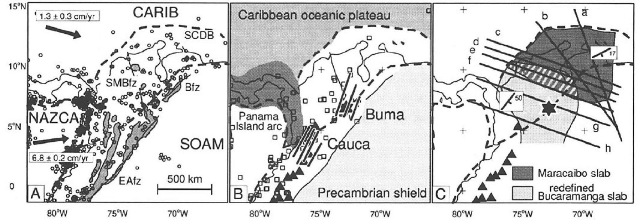 Location maps and crustal tectonic features of study area.