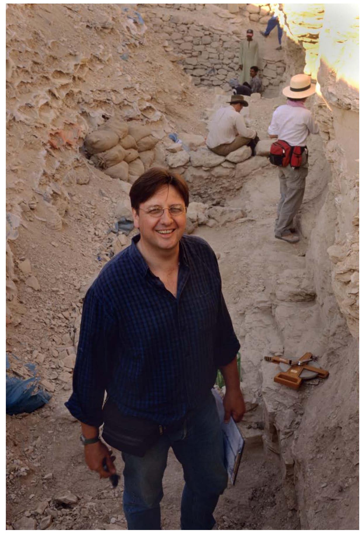 Nicholas reeves in the valley of the kings in 1999. courtesy
