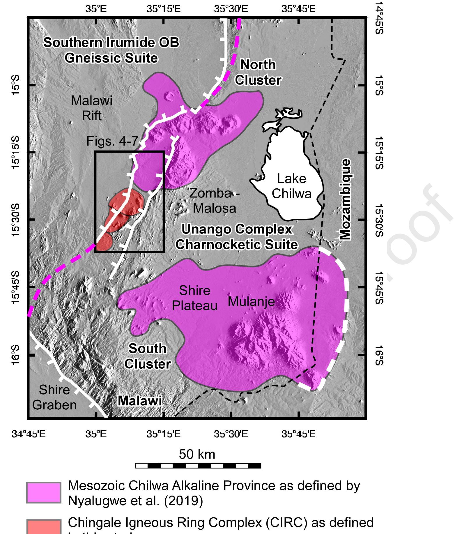 Figure 3 - Structure and tectonic setting of the Chingale