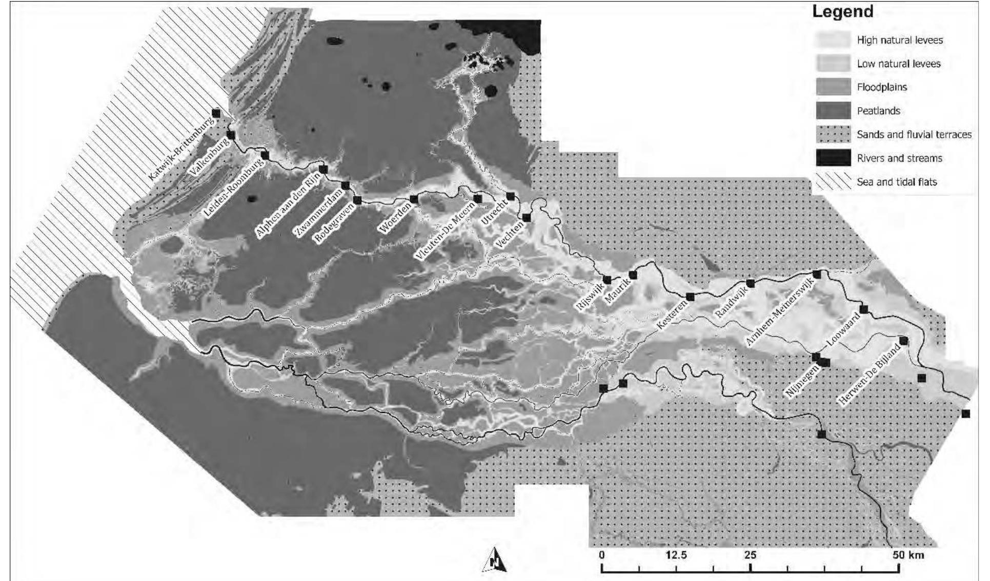 1. natural palaeogeographic reconstruction (simplified) with
