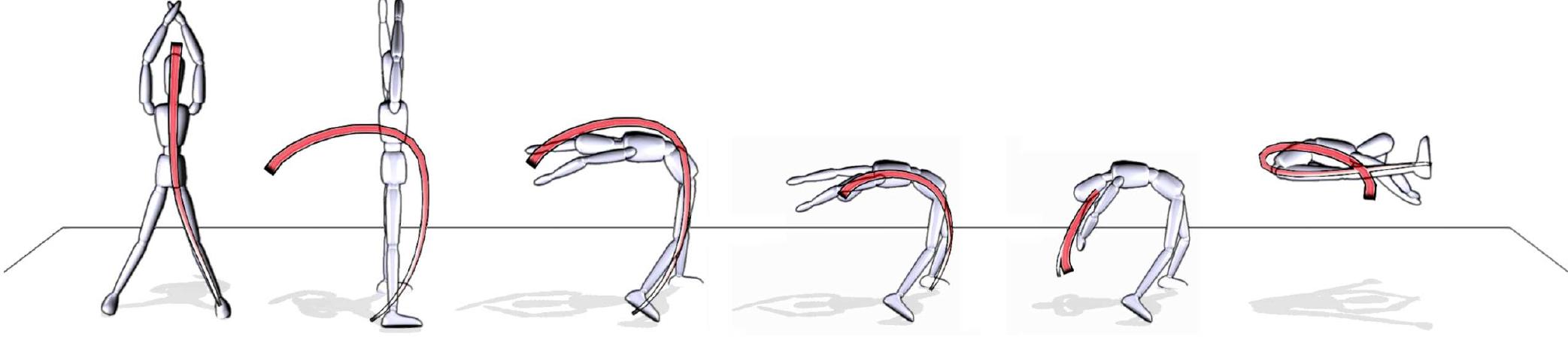 The main poses of a cartoon character swinging a bat take