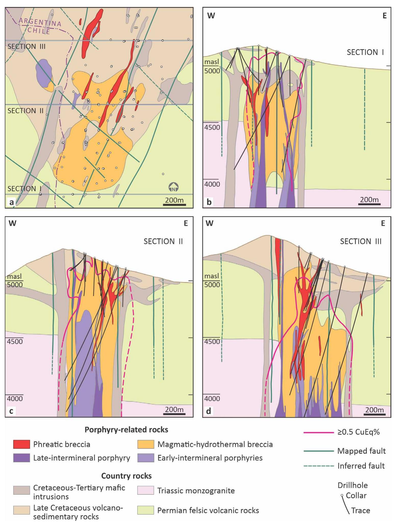 Figure 5 - Geology of Porphyry Cu-Au and Epithermal Cu-Au-Ag