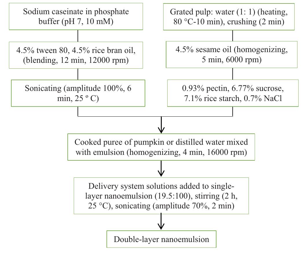 Pathway illustration of nanoemulsion preparation.