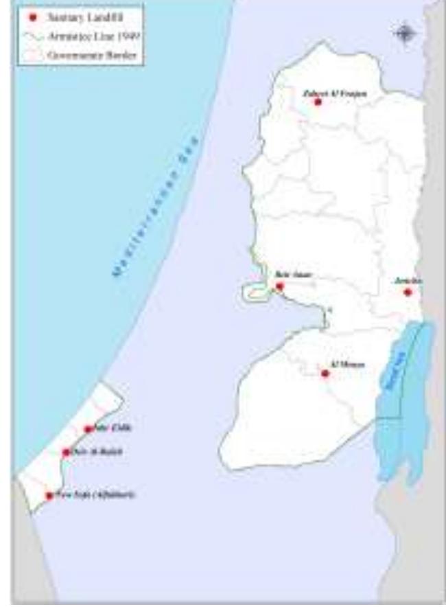 (1): beit anan is considered as controled landfill, (2) deir