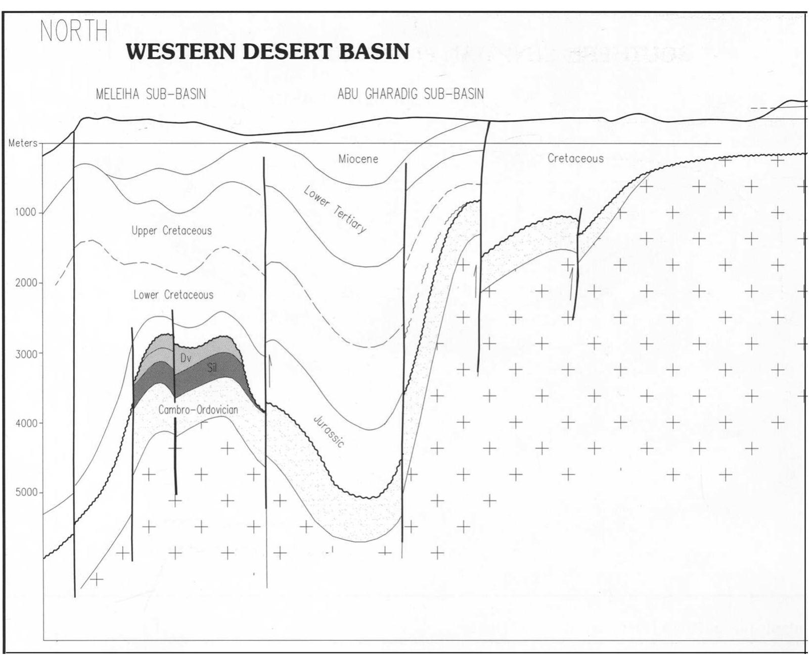Generalized structural cross-section across the western