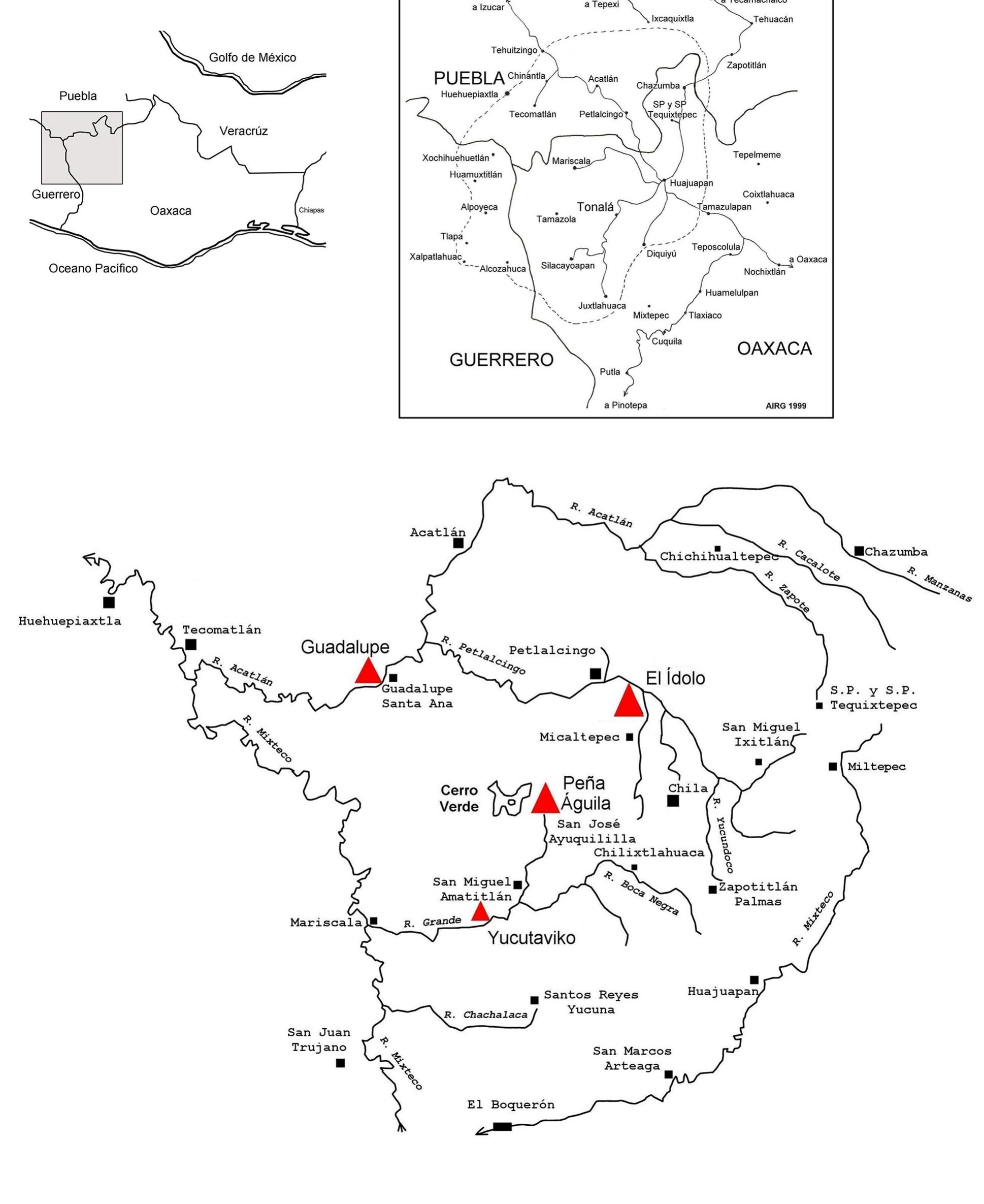 Igure 2.1: map of the mixteca region showing the rivers and