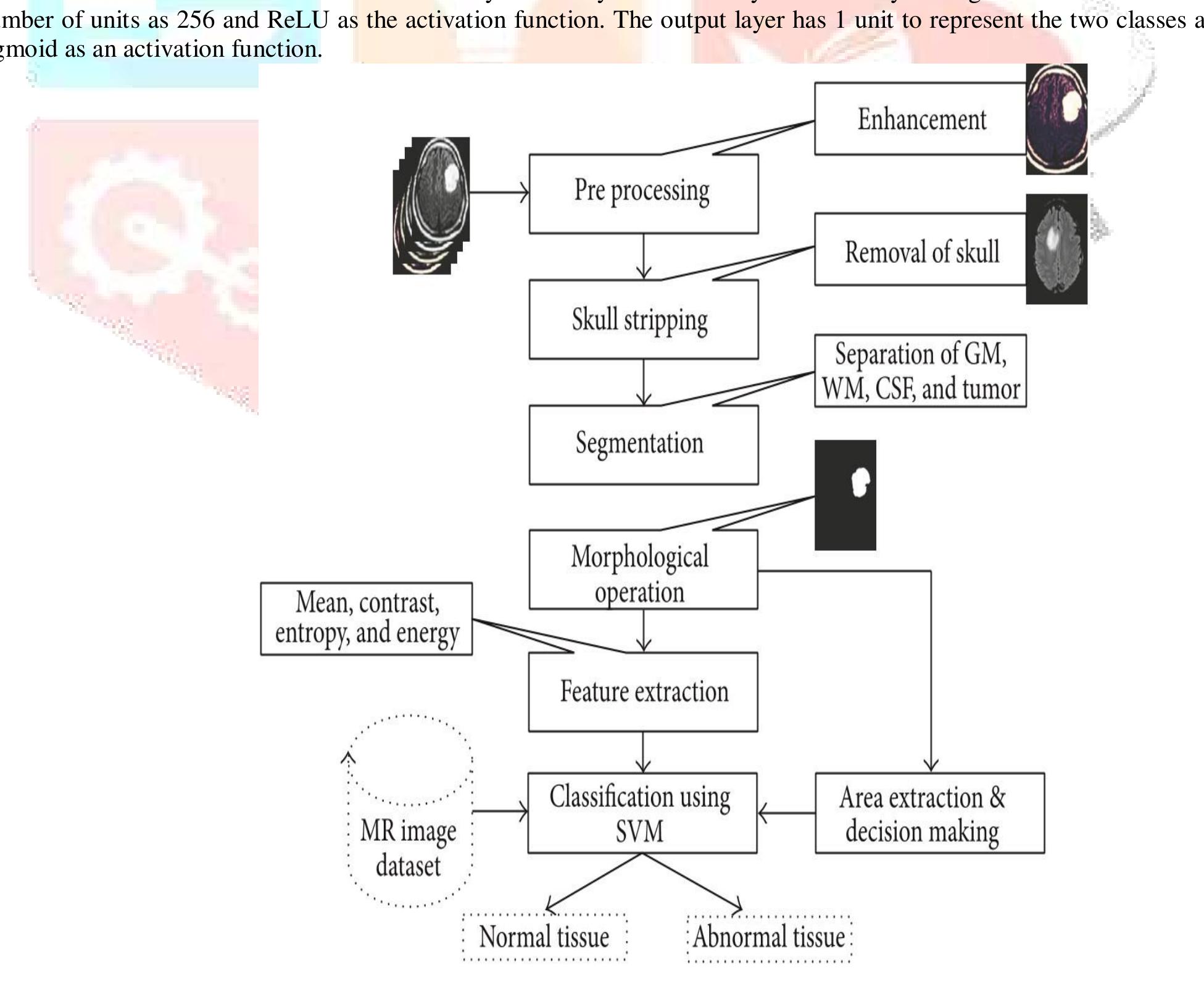 Overall flow of the brain tumor detection system