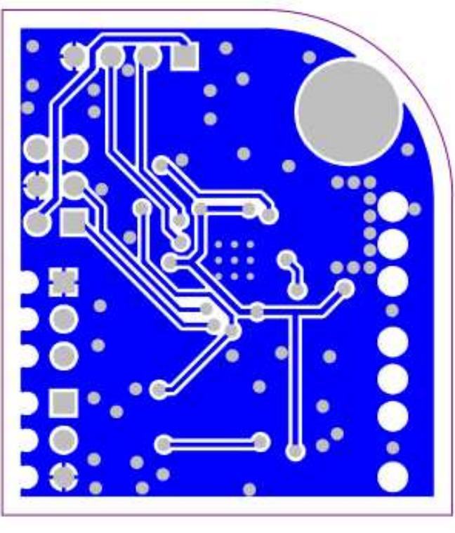 B.3: bottom layer modbus interface pcb layout.