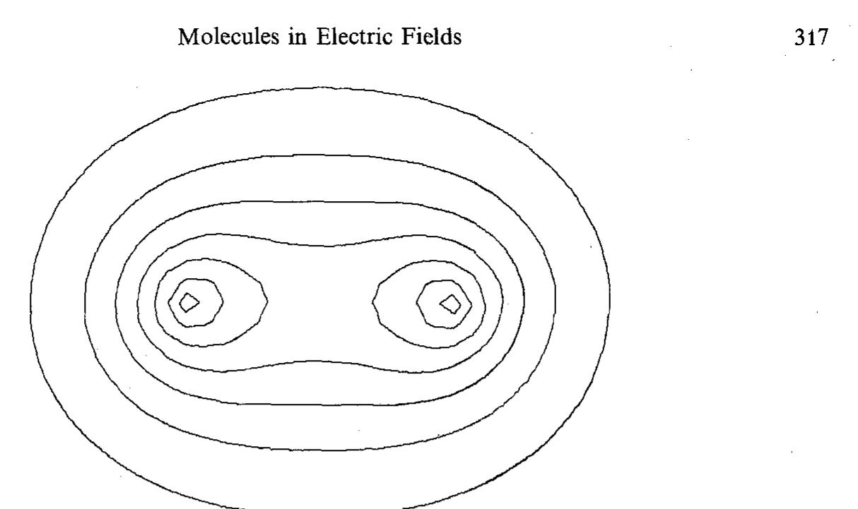 Electron Density Map Of The H Molecule The Contours 5214
