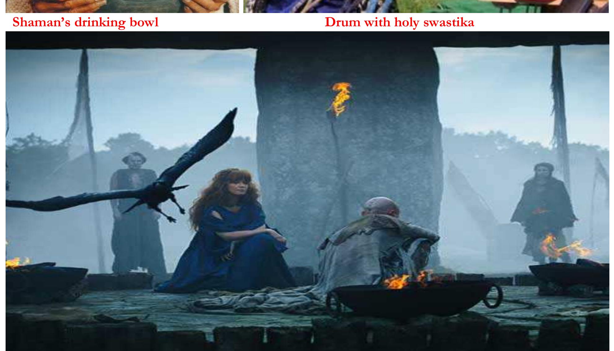 Boudicca-celtic queen, druid priest, and fire ritual with
