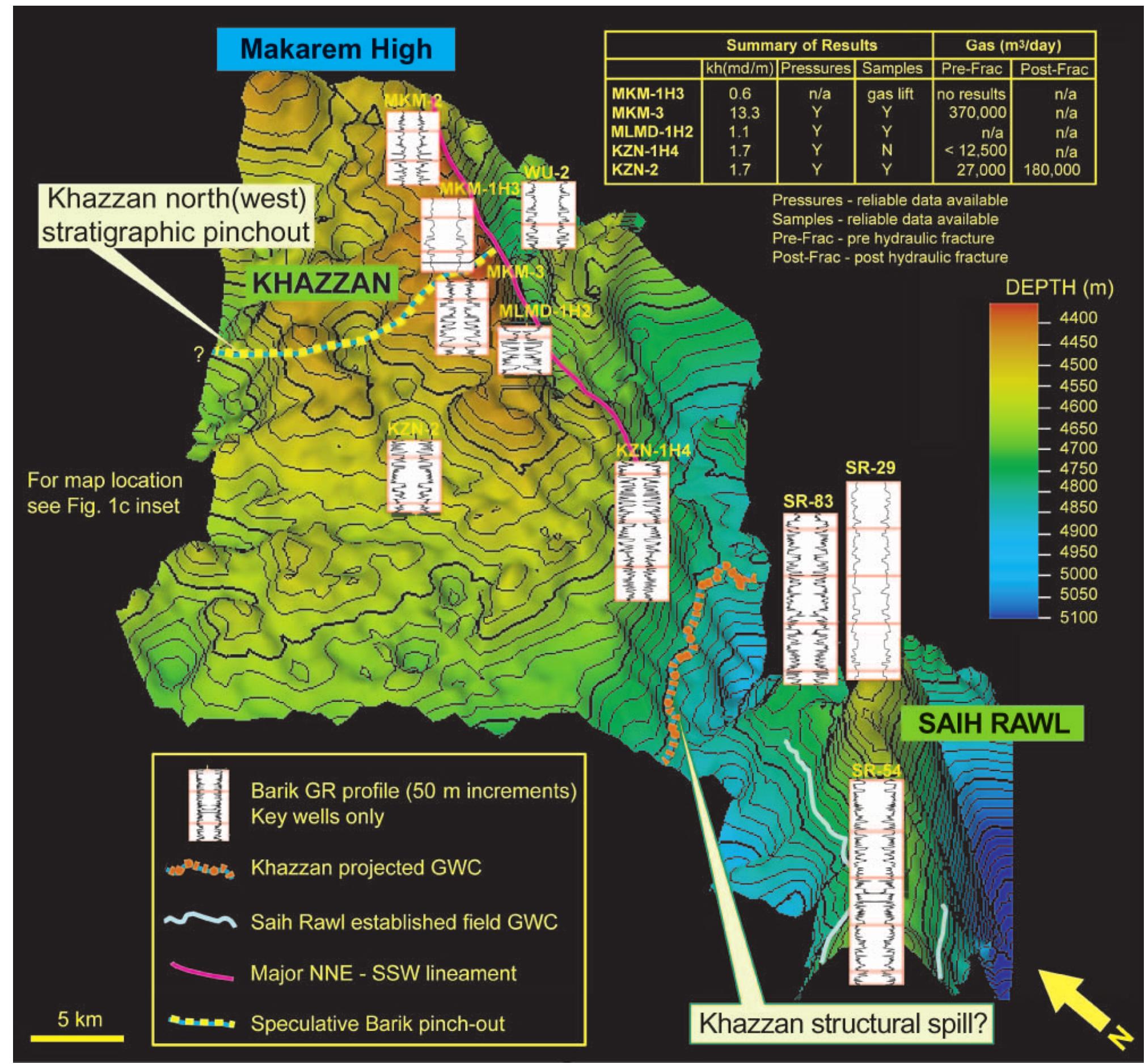 Figure 3 - The Khazzan gas accumulation, a giant combination