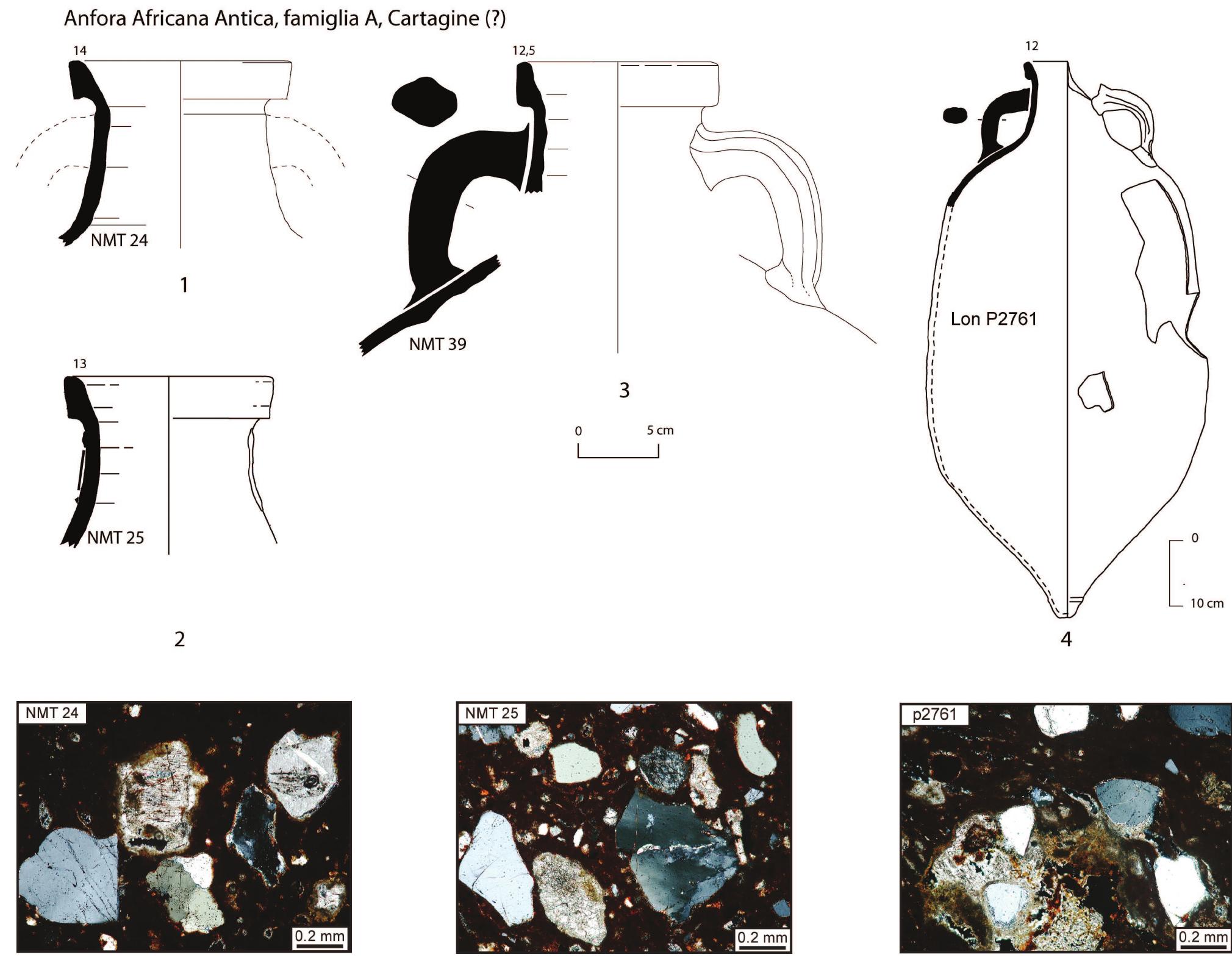 Ancient african amphorae. typo-petrographical family a