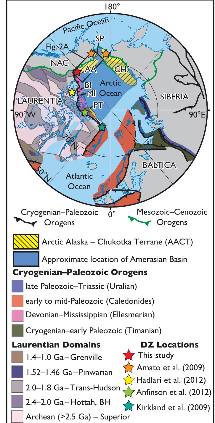 Simplified map of pertinent protero- zoic and paleozoic