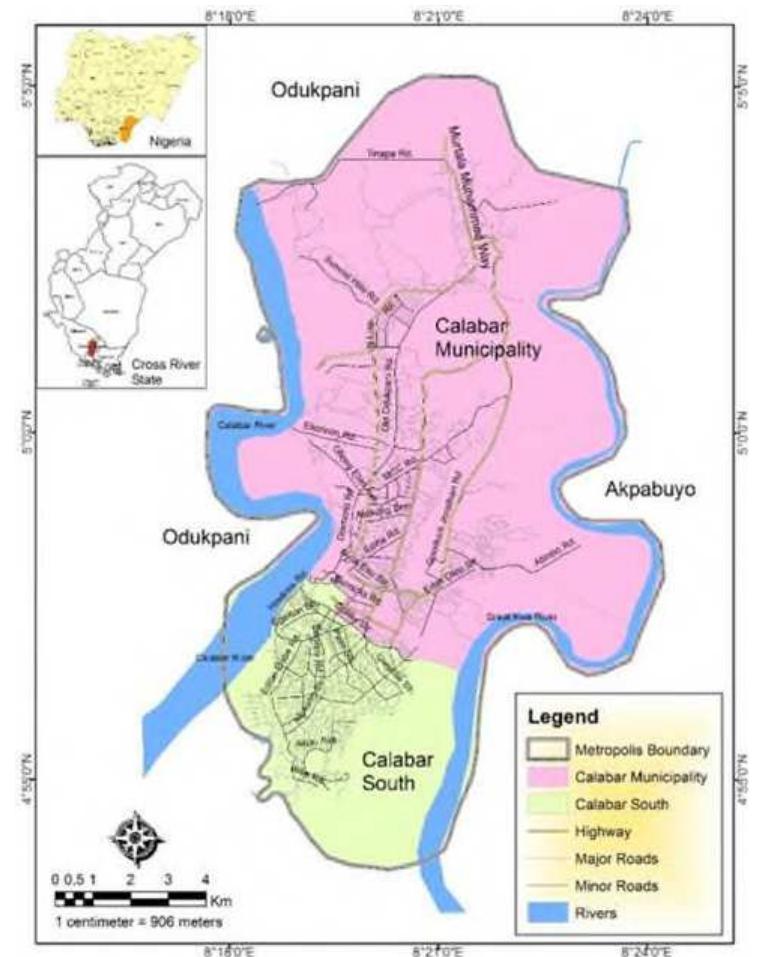 Map of the study area (agbo 2021; agbo and ekpo. 2020)