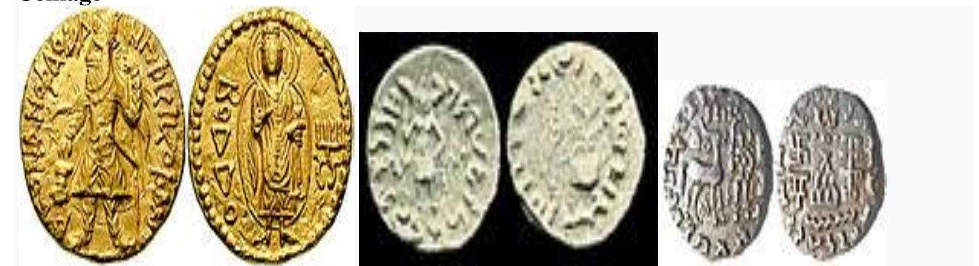 Gold coin of kanishka, with a depiction of the buddha, with