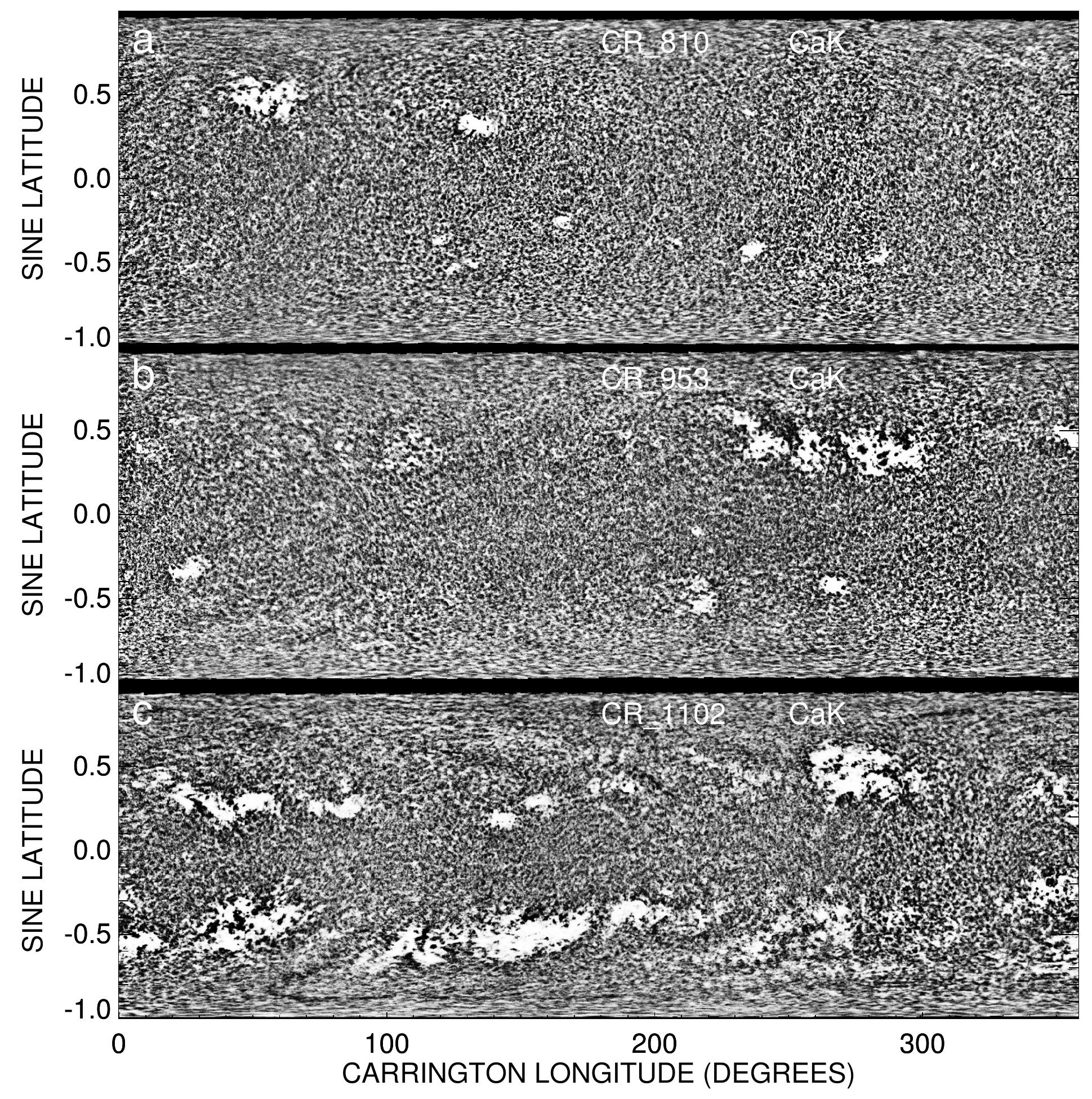 Figure 10 - A BUTTERFLY DIAGRAM AND CARRINGTON MAPS FOR