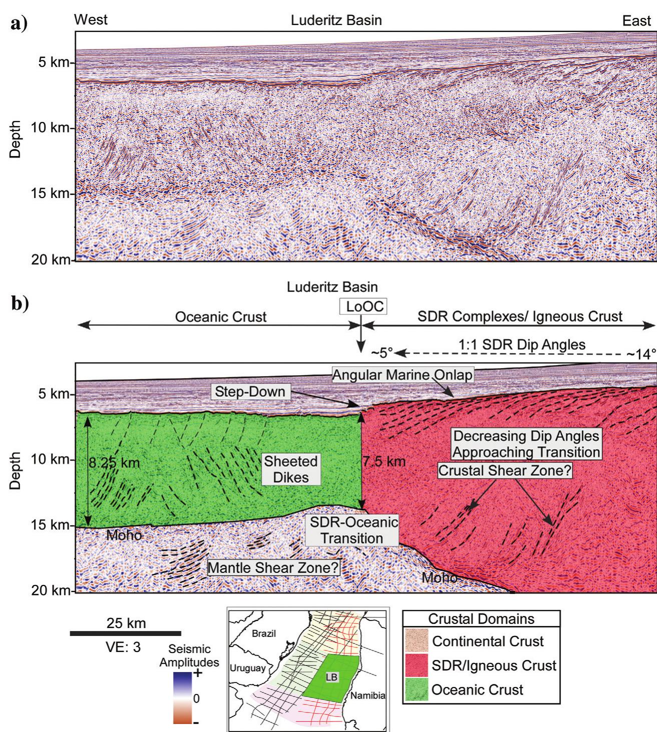 Seismic profile and interpretation for the liideritz basin