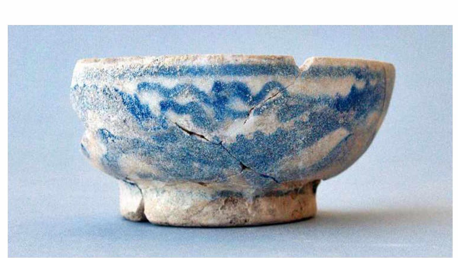 Map with the main findings of chinese porcelain and timurid