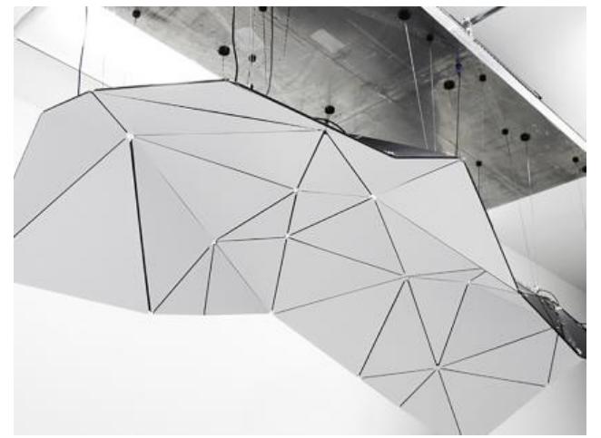 Figure 11 - Kinetic origami surfaces: from simulation to