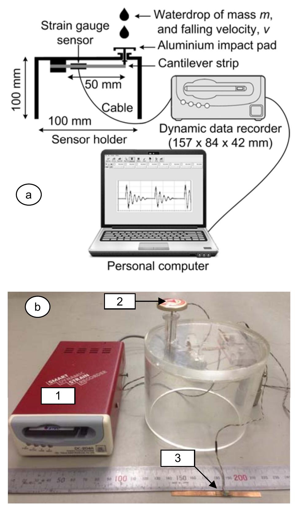Schematic diagram of instrument setup: a) setup