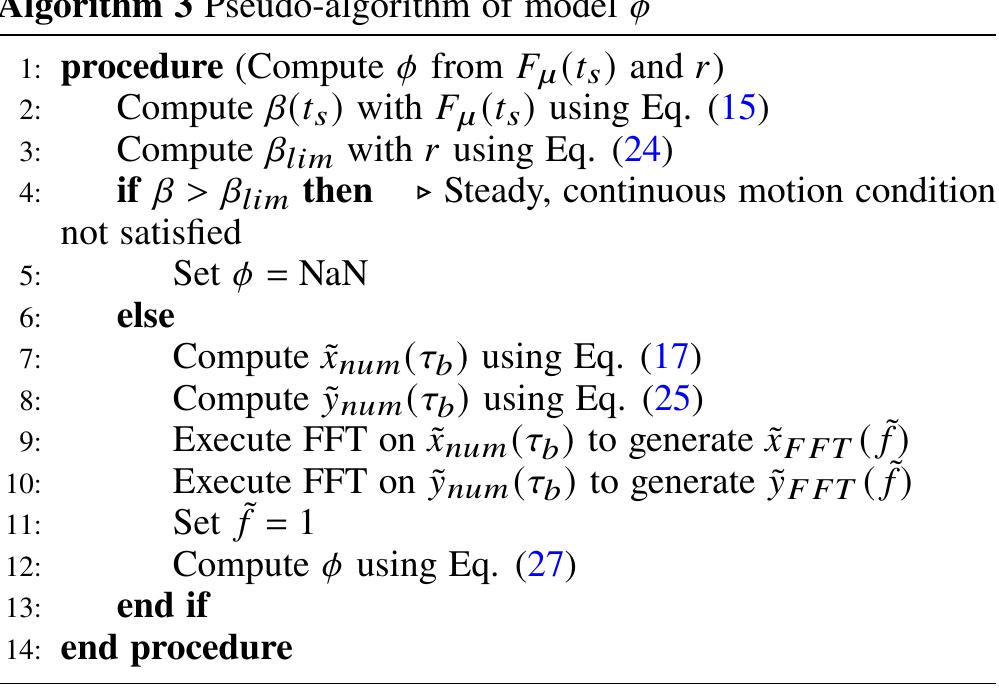 The above procedure is provided as a pseudo-algorithm as