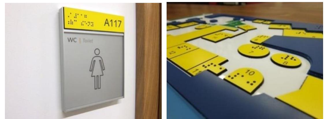 Navigation signage for the blind [24]