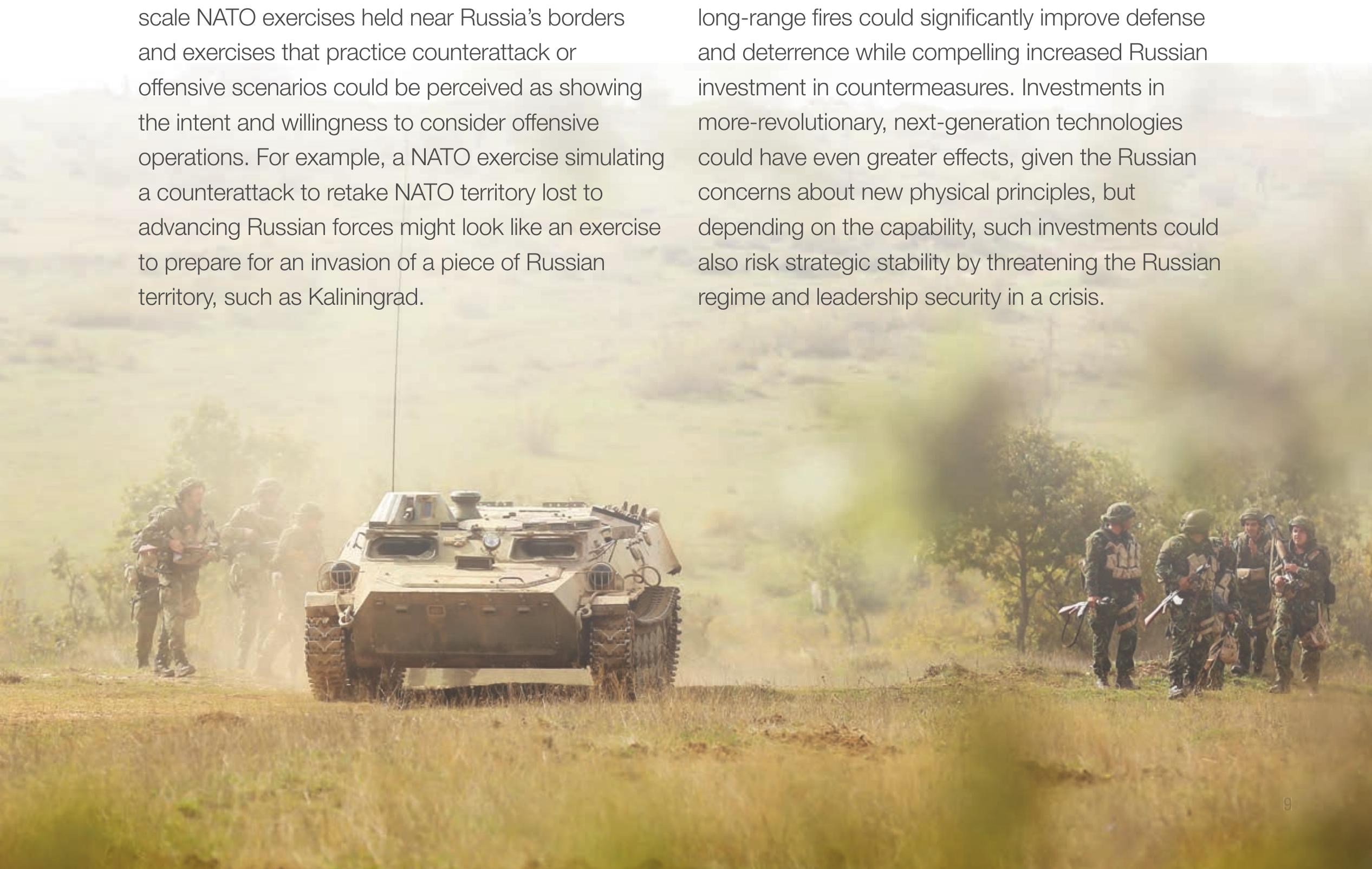 Increasing the size and frequency of nato exercises in