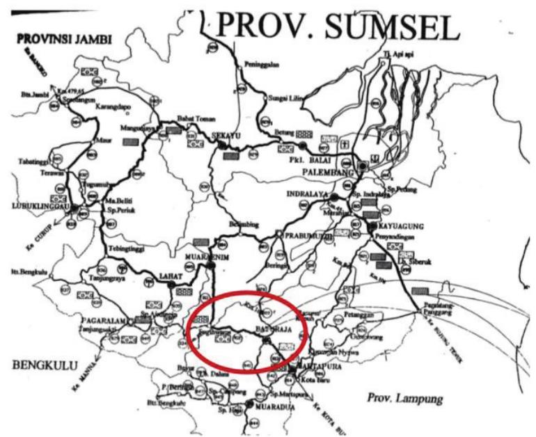 Map of landslide locations of sugihwaras-baturaja (public