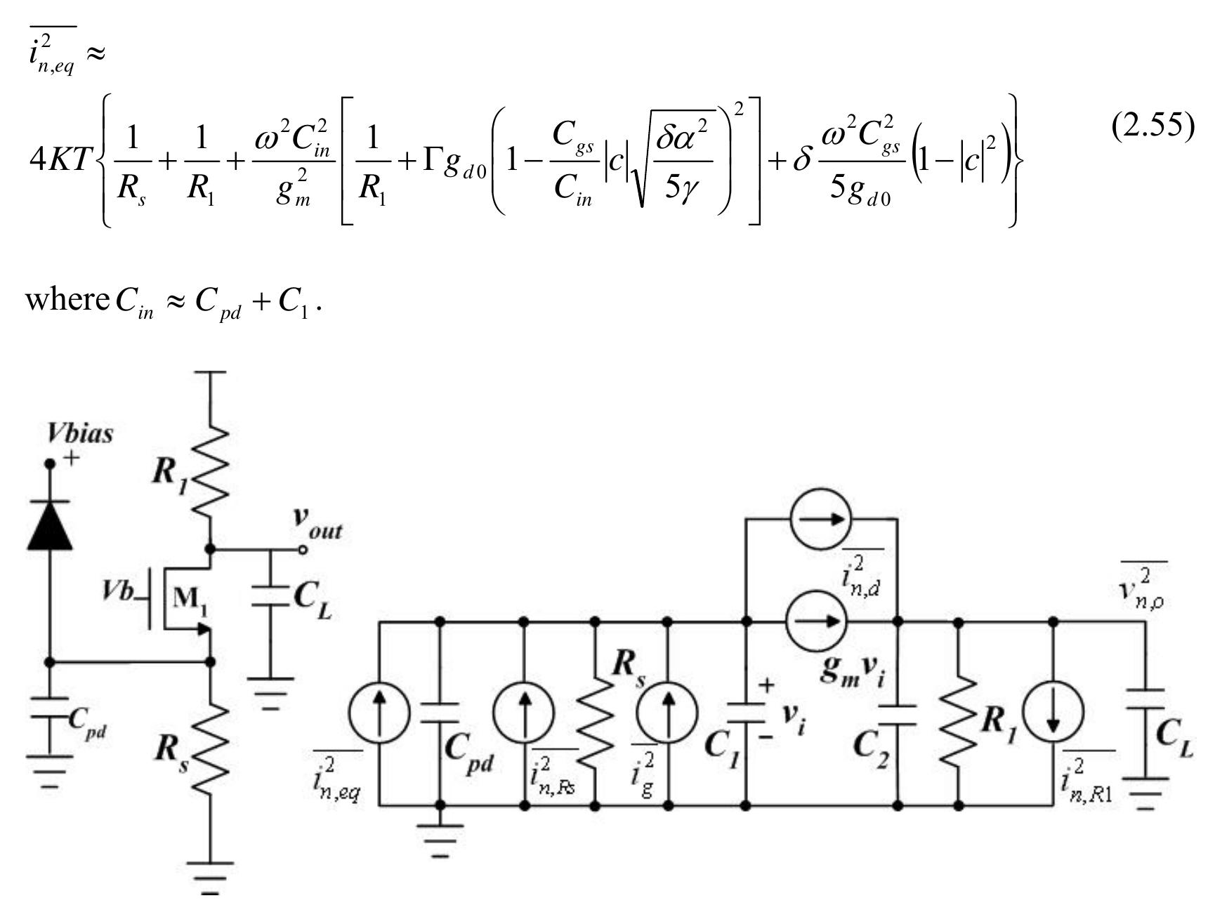 20: schematic of the shunt feedback common source tia input