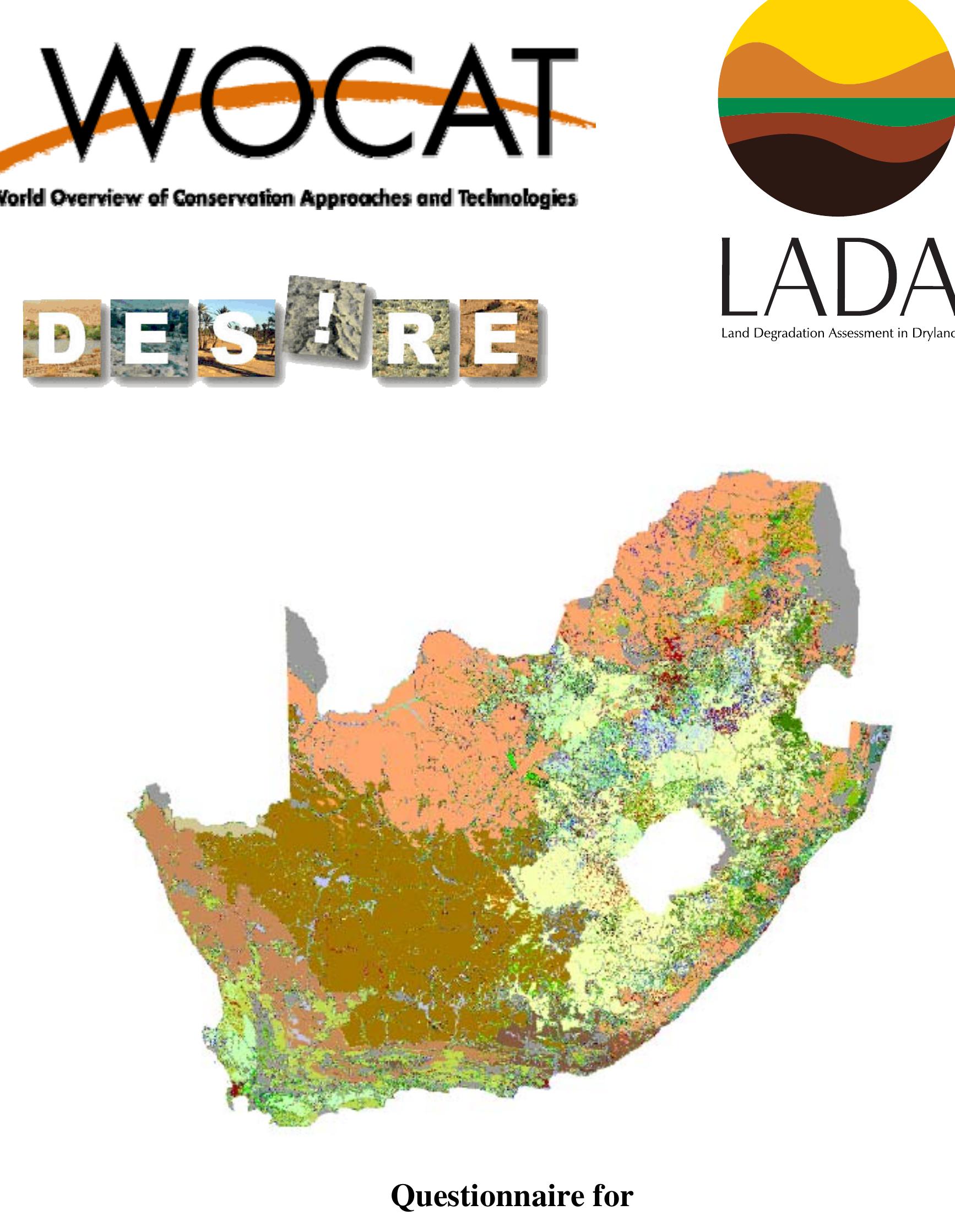 Figure 1 - QueStIoNNAIRe FoR MAppING LAND DeGRADAtIoN AND