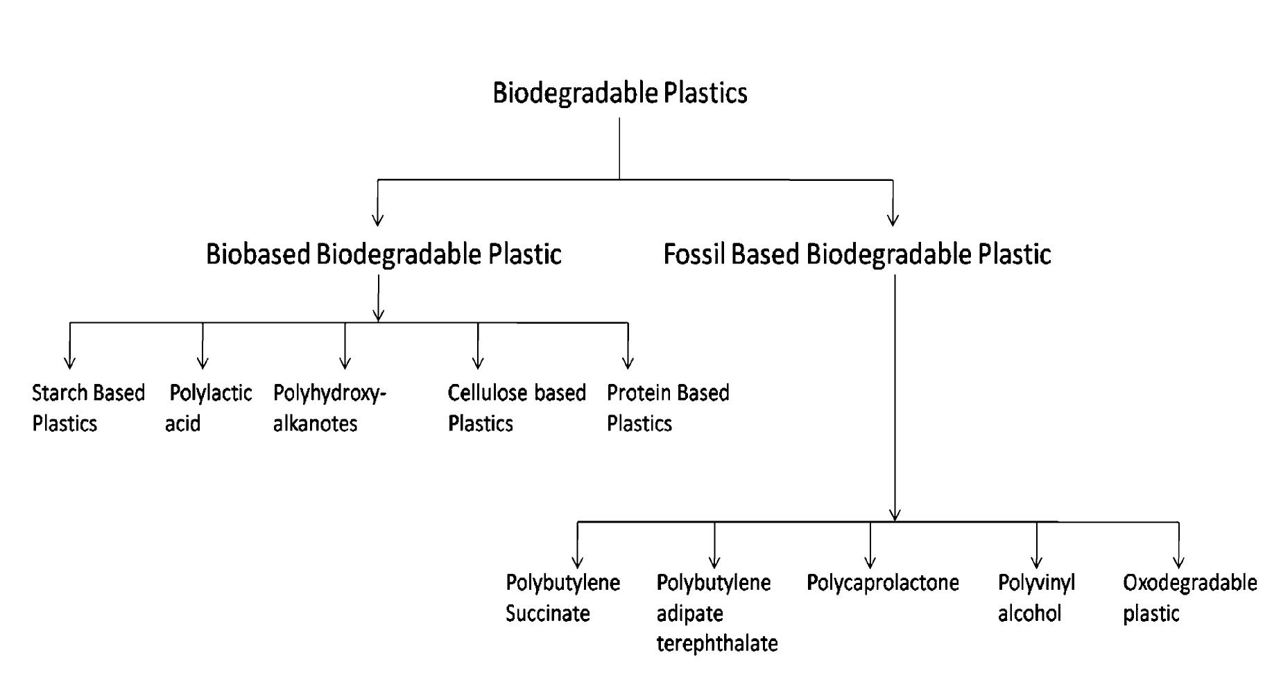 Classification of biodegradable plastics in the food