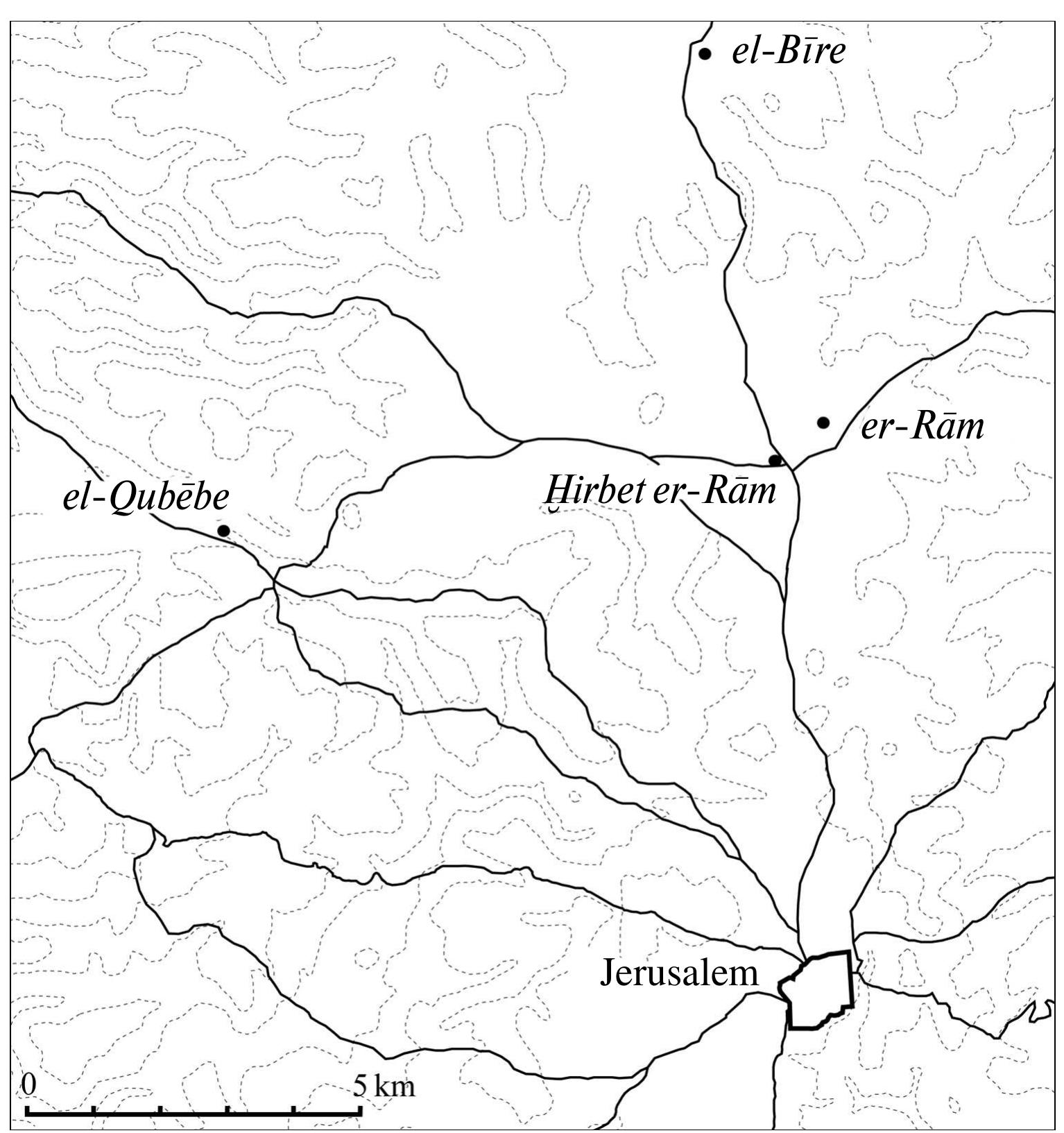 Map of hirbet er-ram.