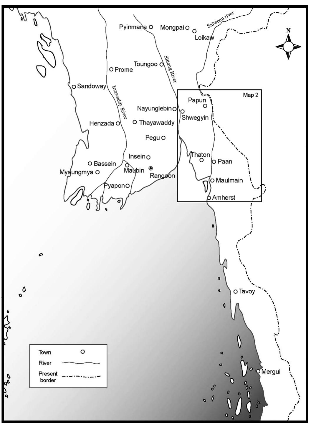 Map 1 lower burma two versions of buddhist karen history of