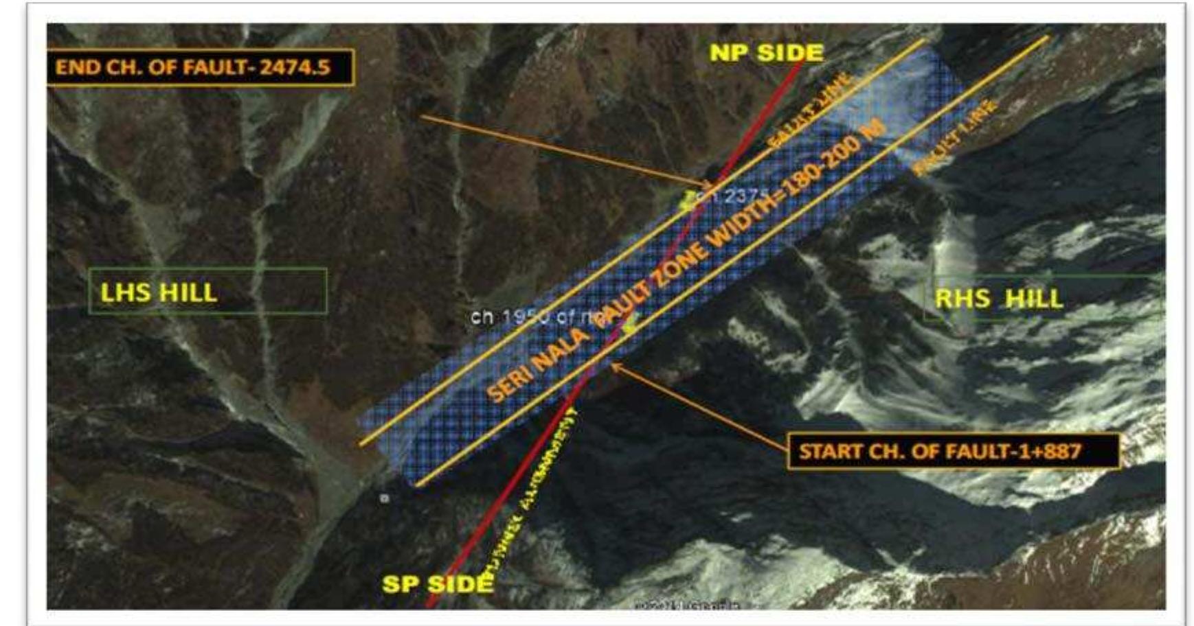 -seri nalla fault zone satellite imagery sheared material.