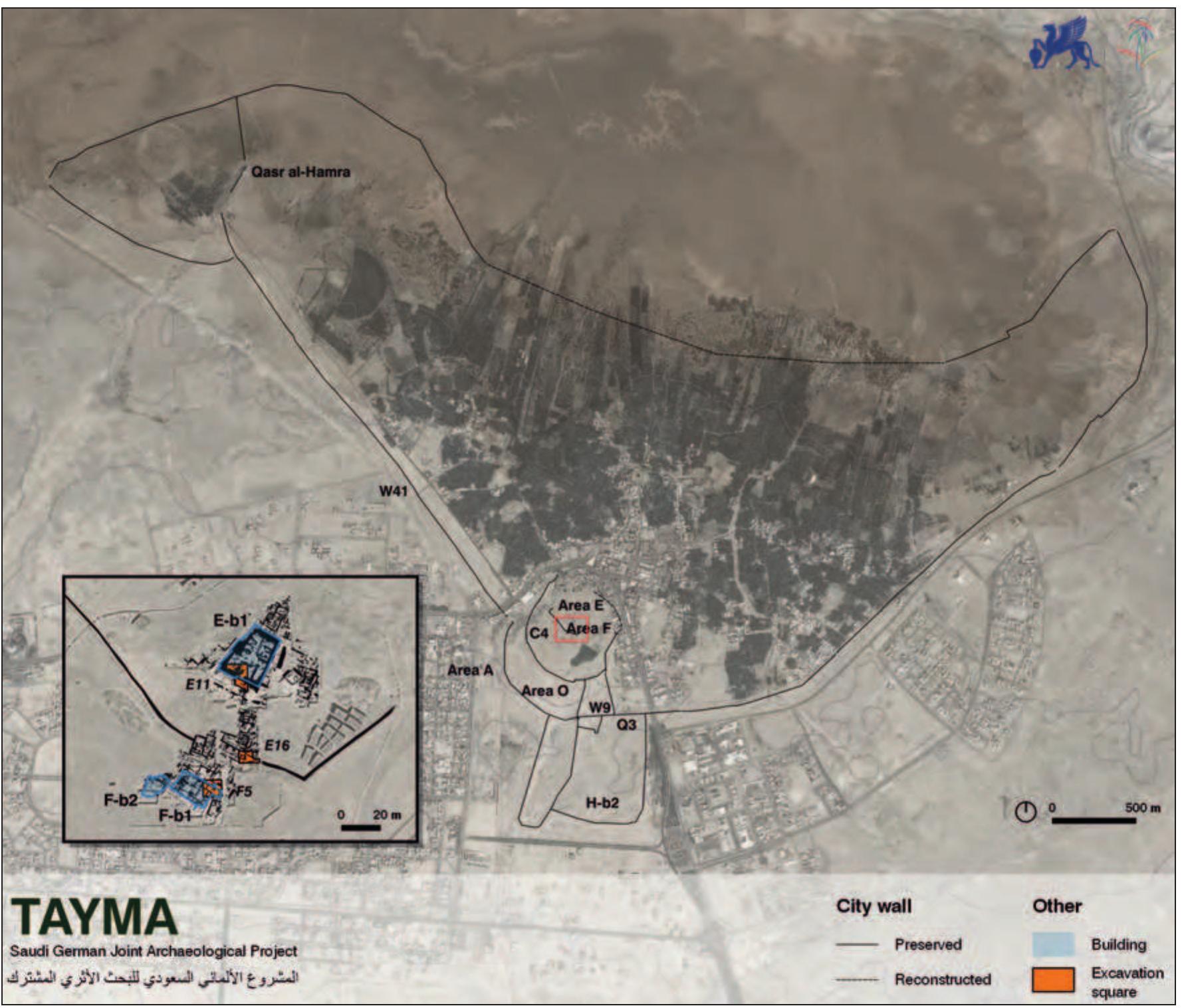 Map of tayma with areas mentioned in the text (dai