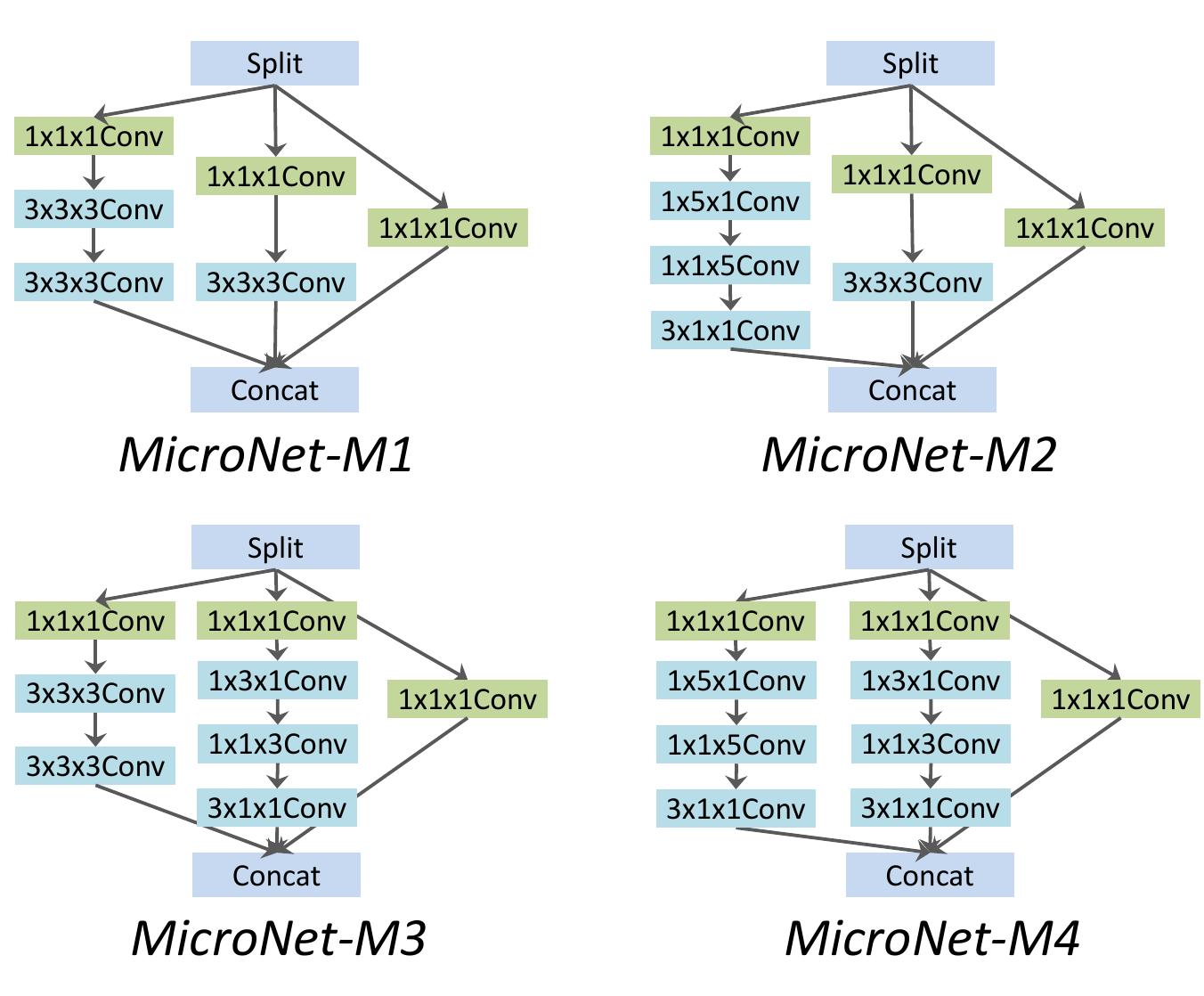 Figure 3 Asymmetric 3d Convolutional Neural Networks For