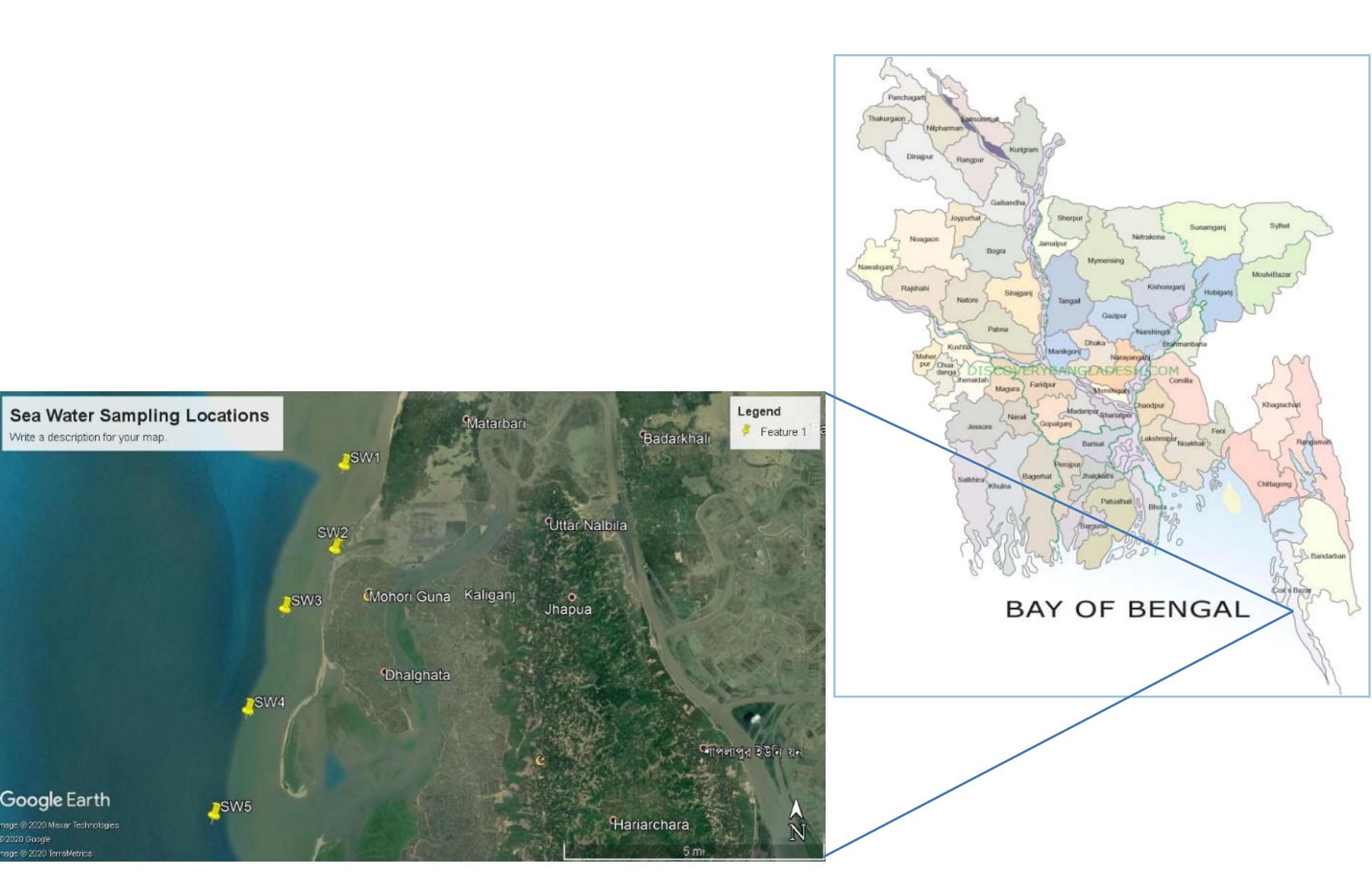 Seawater sampling locations.