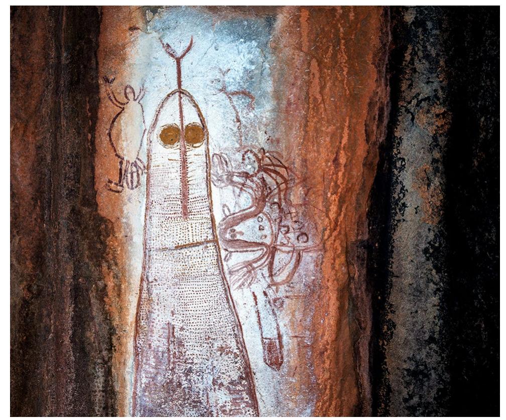 Snakes are the most common animal depiction in wanjina rock