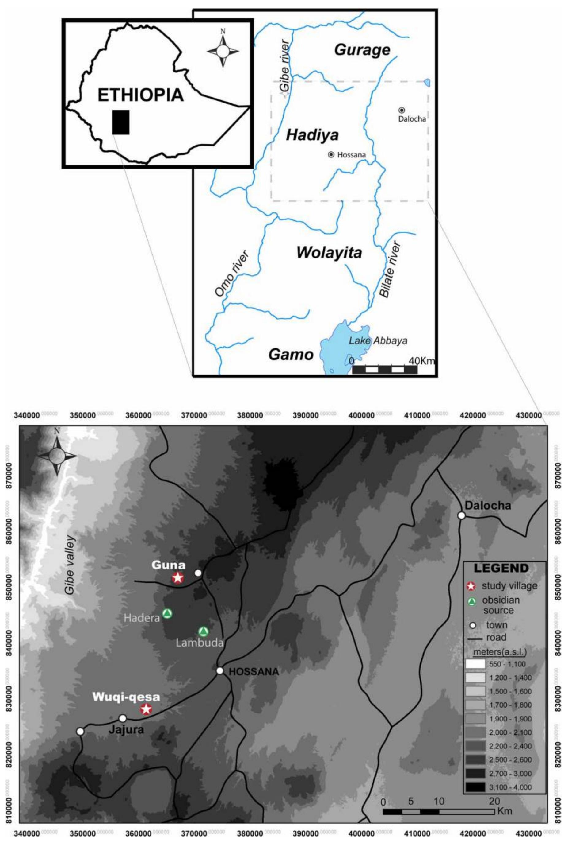 Ficure 1. map showing locations of hideworking groups in