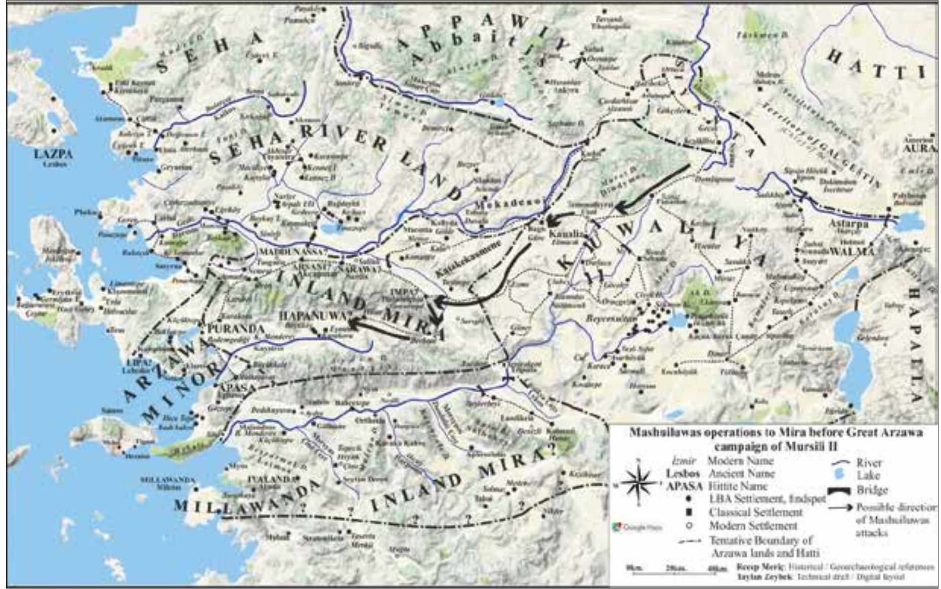 Figure 2 - from The Arzawa Lands. The Historical Geography