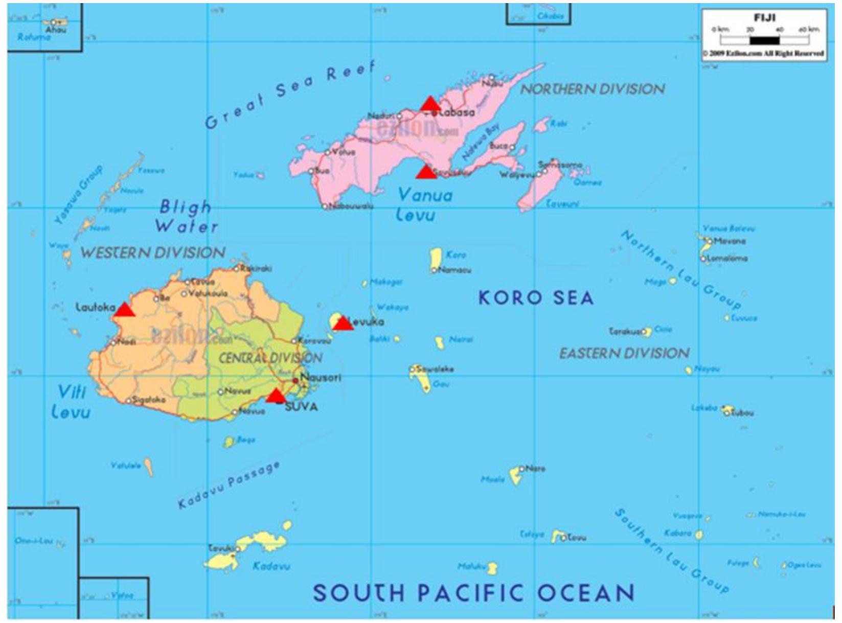 Political map of fiji ezilon maps. (2009). fiji map