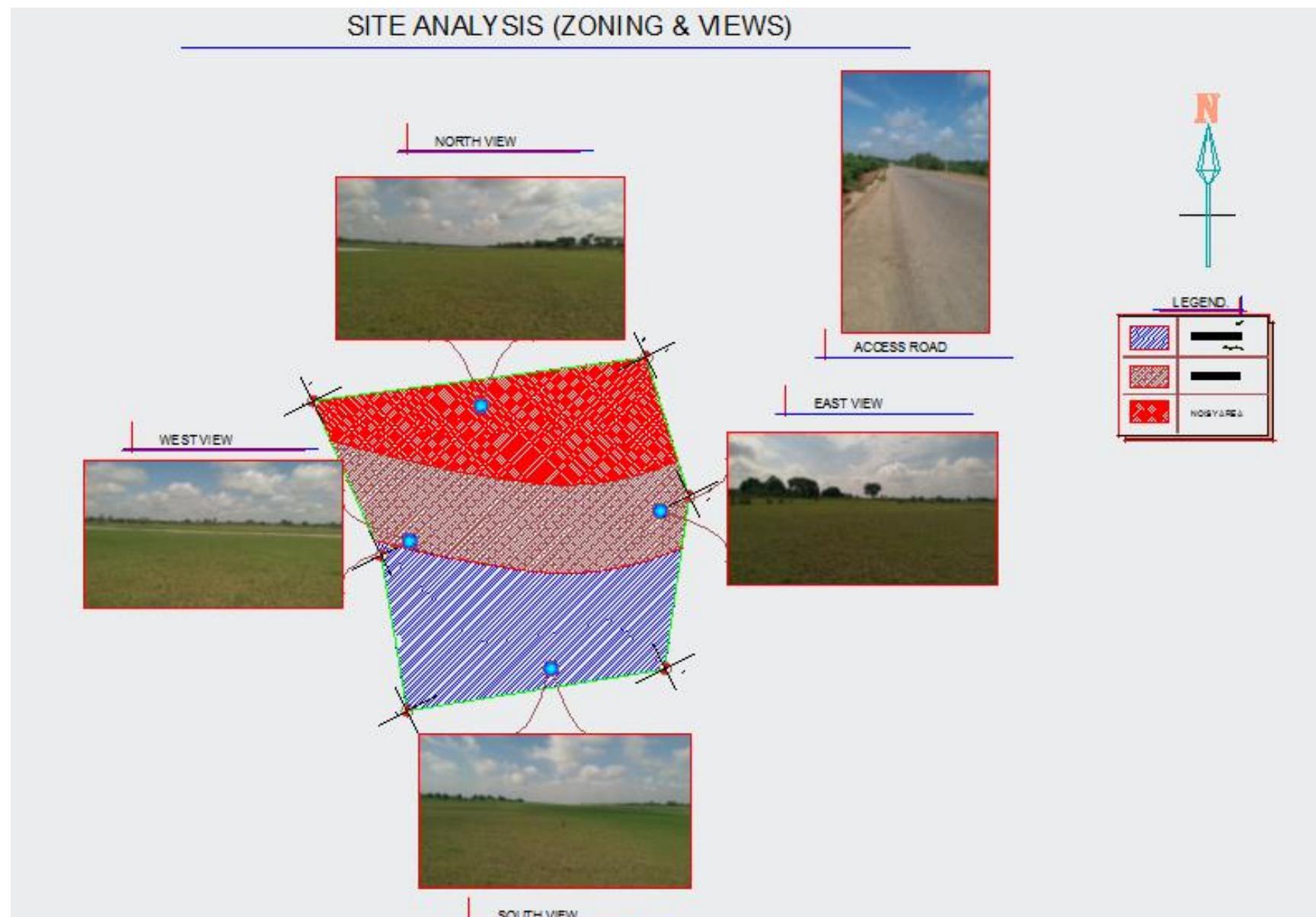 Plate 5.13. site analysis: topography and vegetation.