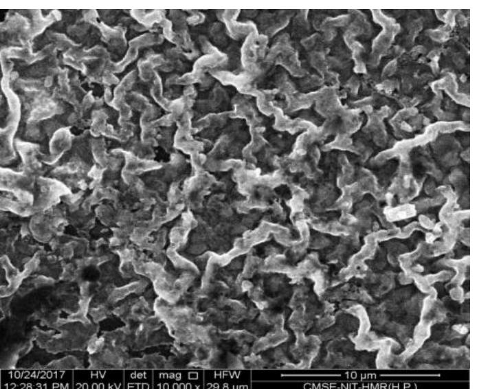 sem images of zno thin film sample prepared at 350 °c with
