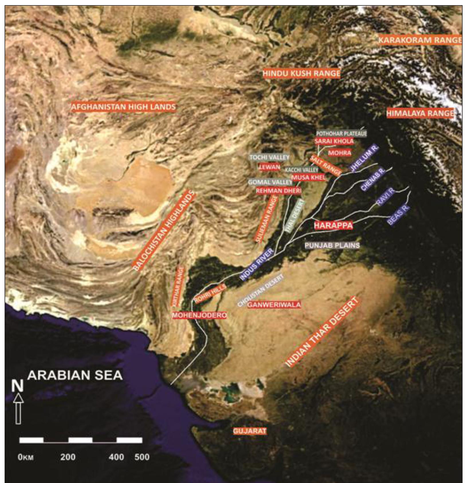 Map 1: map showing the location of mohra across the salt
