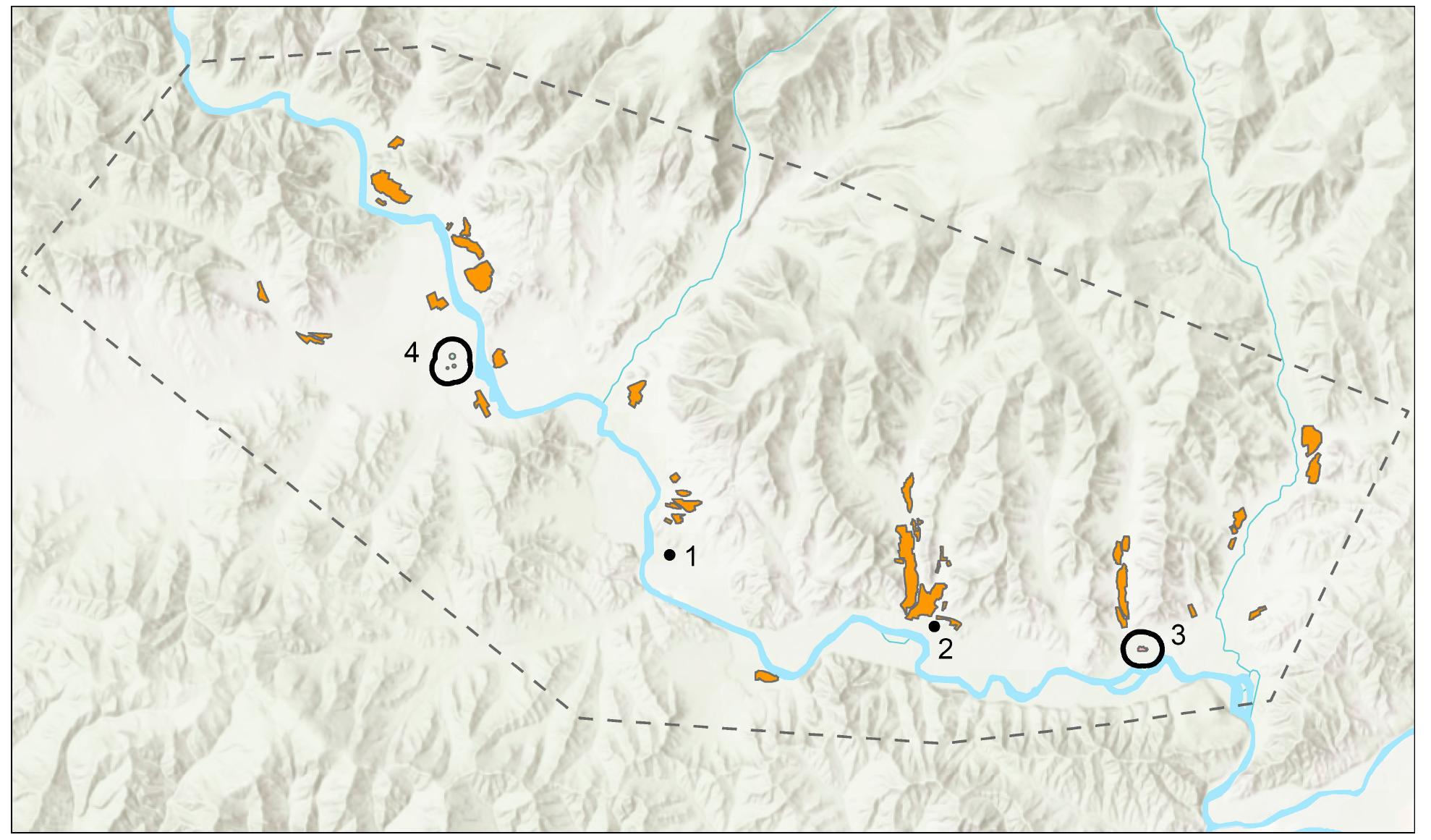 Map of the egiin gol valley region with study area marked by