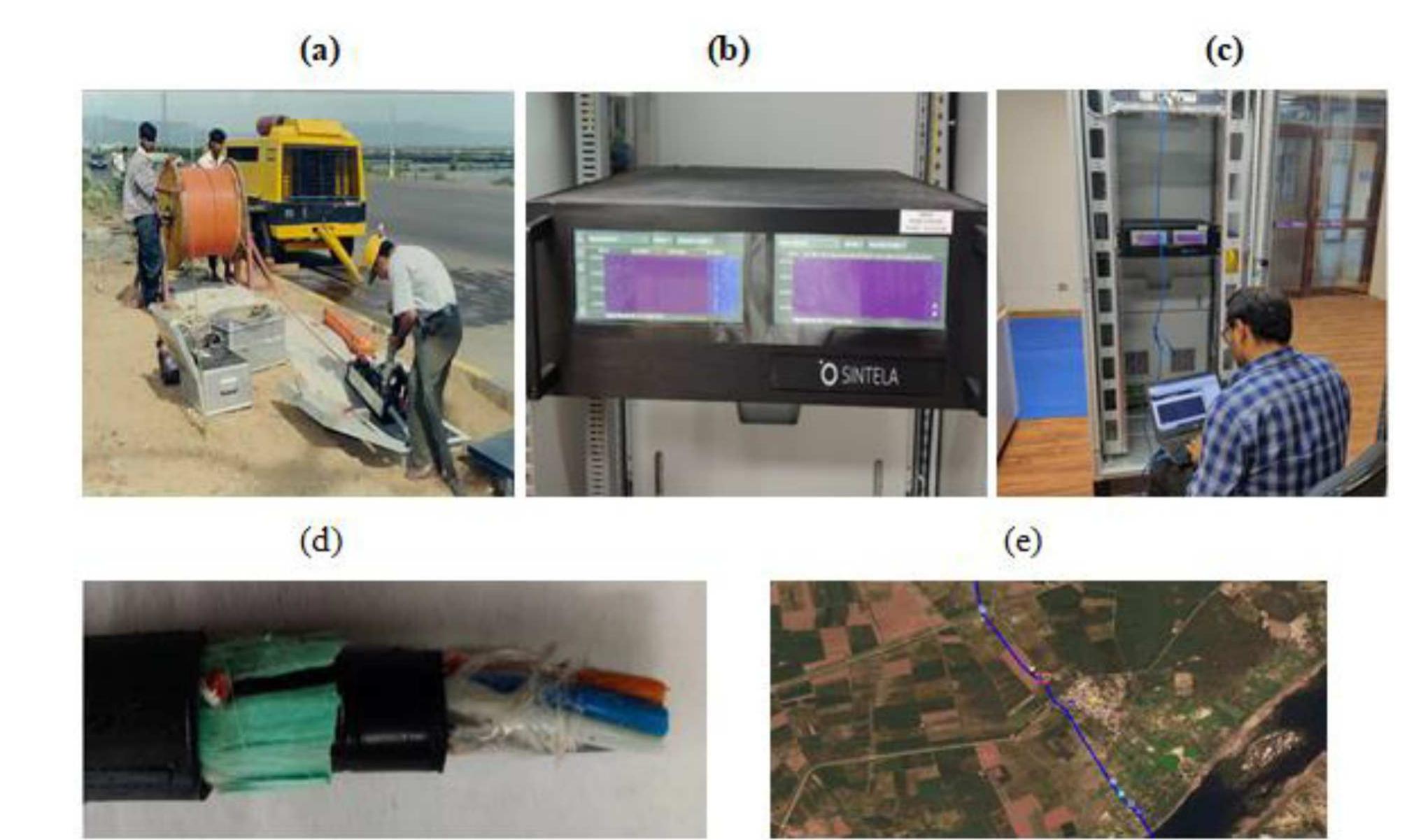 Pictorial view of components of o-pidws (a) buried cable (b)