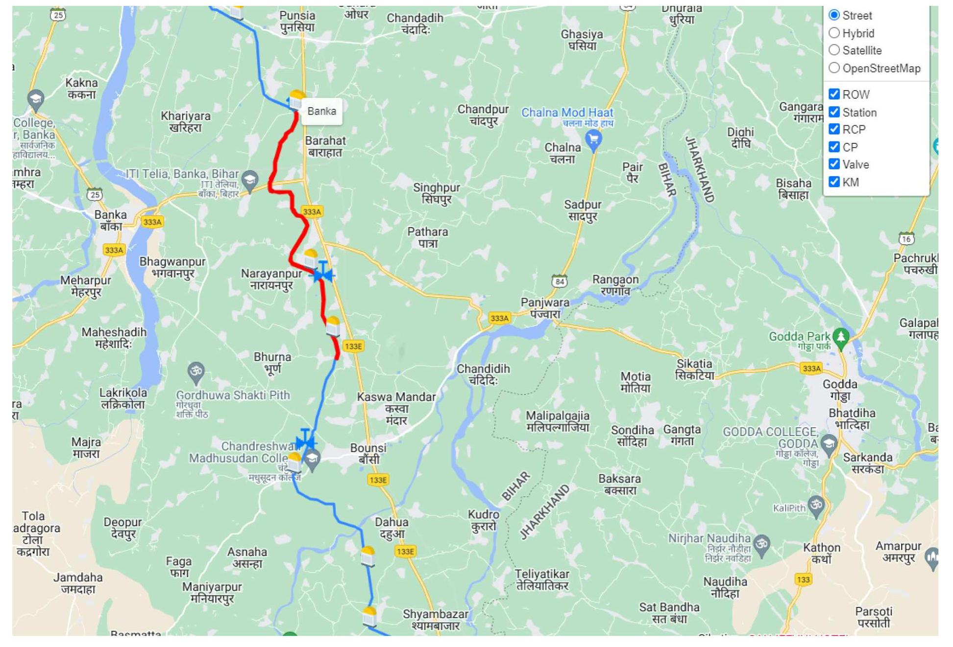 Ofc route map. the walking and running are visible in the