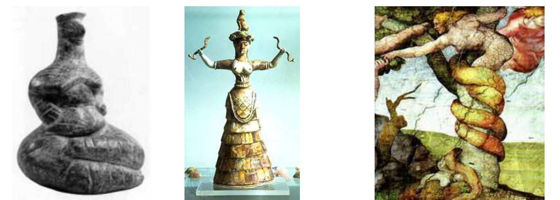 Serpent goddess crete(neolithic); minoan serpent