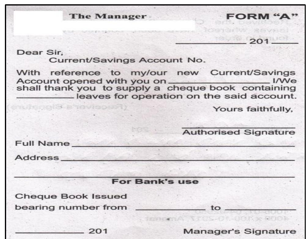 -14: cheque requisition slip (form-a)~. 16. cheque